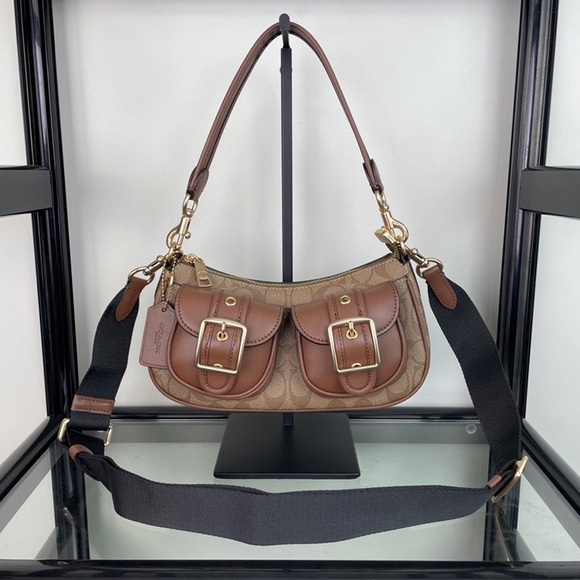 Coach | Bags | Coach Ashton Series Monogram Canvas And Leather Shoulder ...
